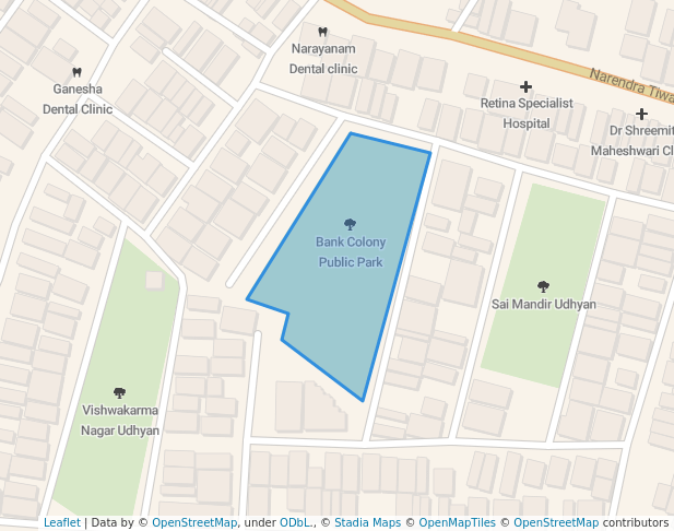Bank Colony Public Park in Indore | Map and Routes