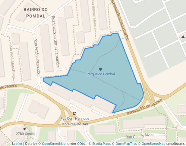 Parque do Pombal in Oeiras | Map and Routes