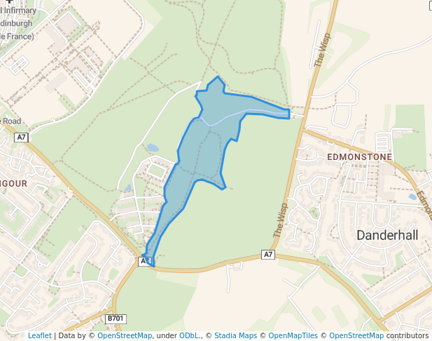 Edmonstone House in Edinburgh | Map and Routes