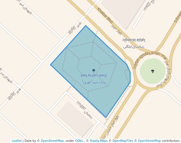 پارک خیبر( قوری) in Dezful | Map and Routes