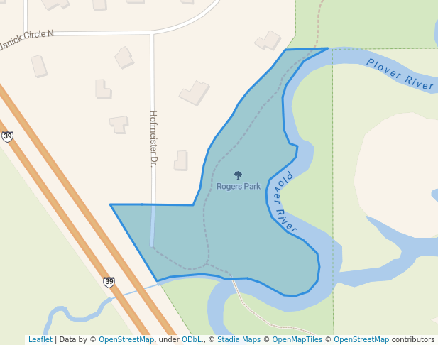 Rogers Park in Stevens Point | Map and Routes