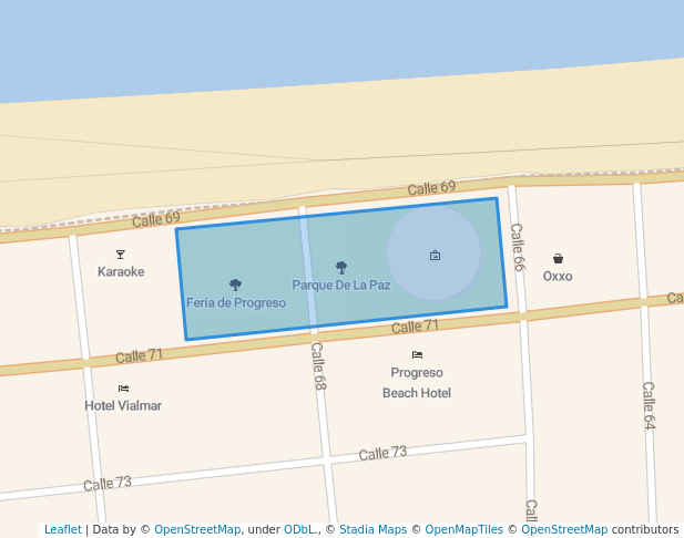 Parque De La Paz in Progreso | Map and Routes
