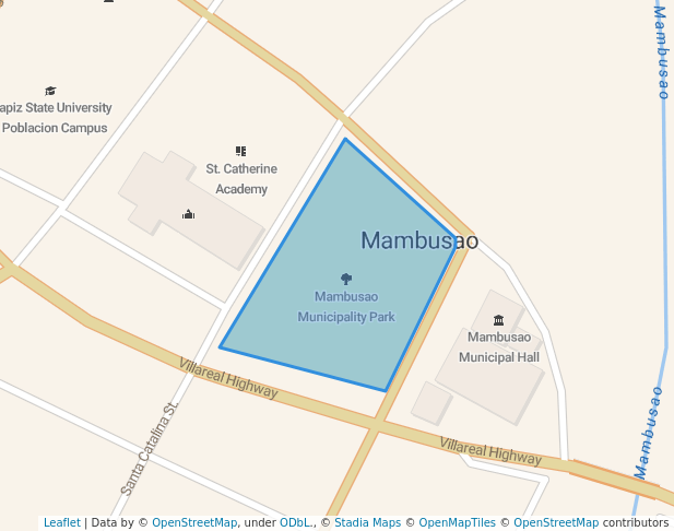 Mambusao Municipality Park in Mambusao | Map and Routes