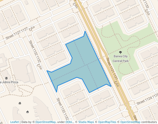 Barwa City Central Park in الدوحة | Map and Routes