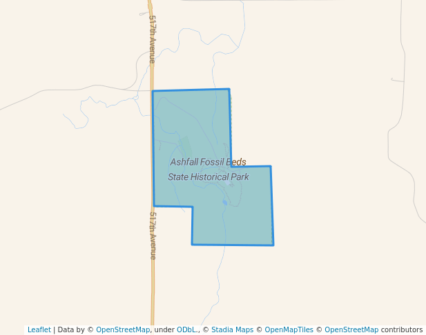 Ashfall Fossil Beds State Historical Park in Royal | Map and Routes