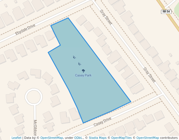 Casey Park in Kitchener | Map and Routes