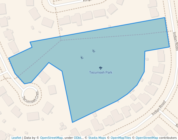 Tecumseh Park in Kitchener | Map and Routes