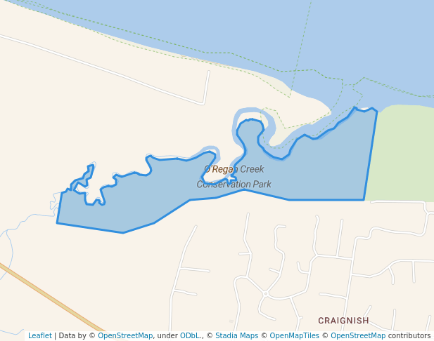O'Regan Creek Conservation Park in Craignish | Map and Routes