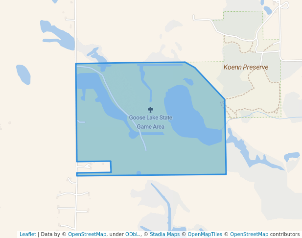 Goose Lake State Game Area in Chelsea | Map and Routes