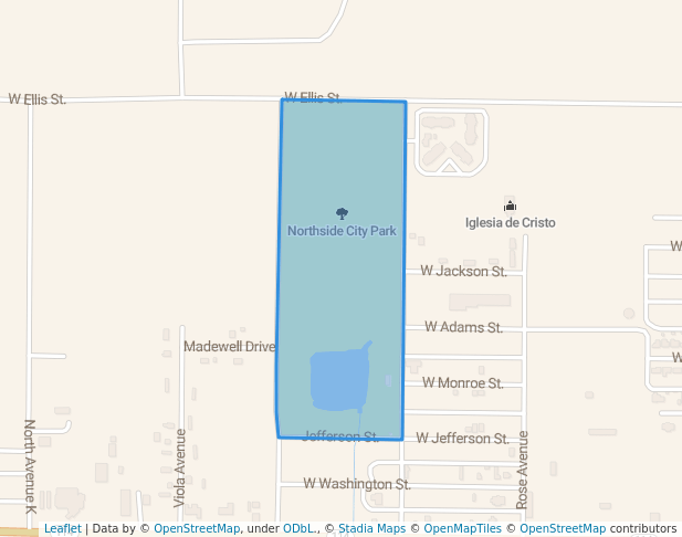 Northside City Park in Levelland | Map and Routes