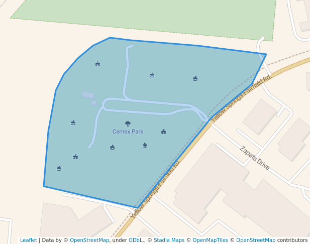 Cemex Park in Fairborn | Map and Routes