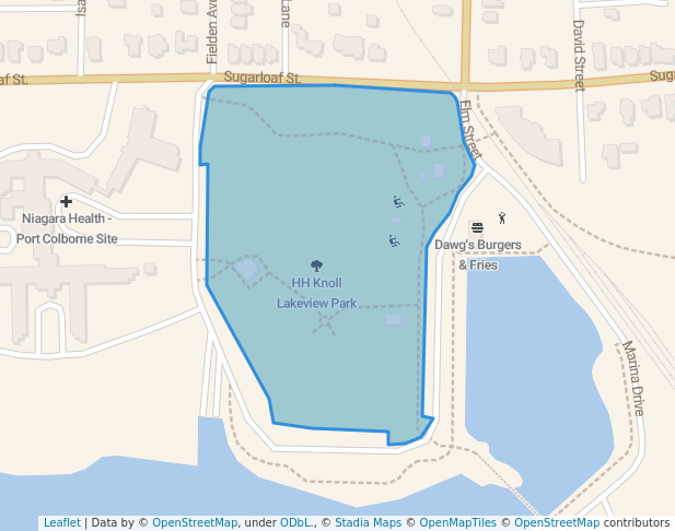HH Knoll Lakeview Park in Port Colborne | Map and Routes