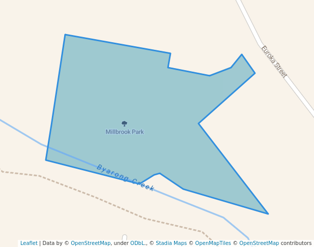 Millbrook Park in Figtree | Map and Routes