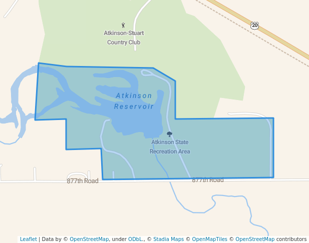 Atkinson State Recreation Area in Atkinson | Map and Routes