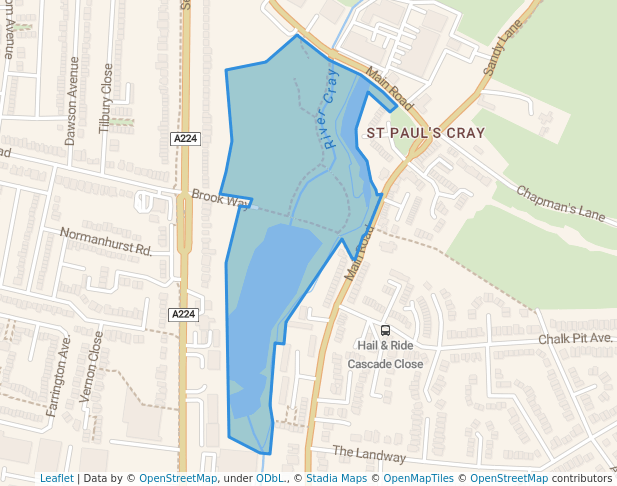 St. Paul's Cray Recreation Ground in Orpington | Map and Routes
