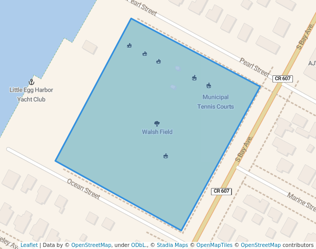 Walsh Field in Beach Haven | Map and Routes