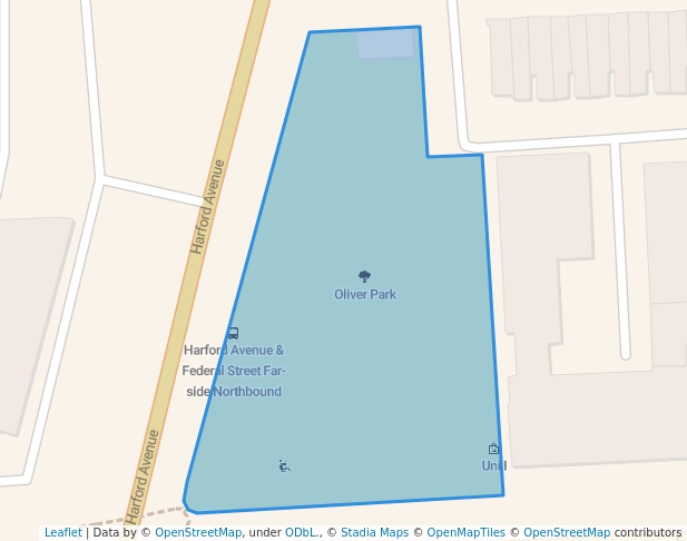 Oliver Park in Baltimore | Map and Routes