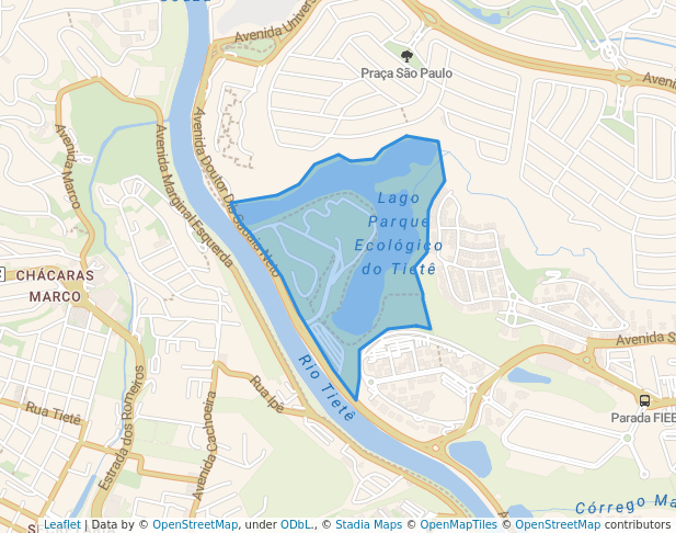 Parque Ecológico do Tietê in Santana de Parnaíba | Map and Routes
