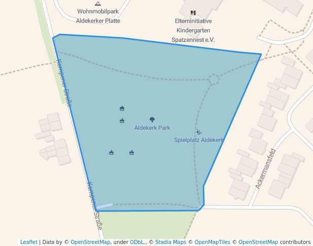 Aldekerk Park in Kerken | Map and Routes