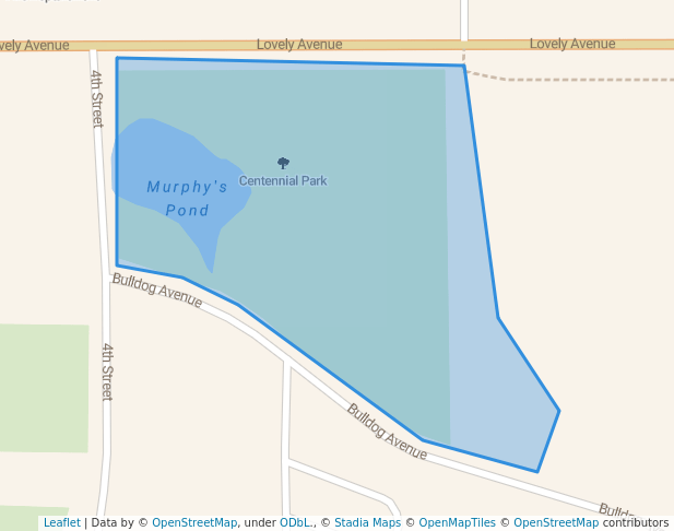 Murphys Pond Centennial Park in Baltic | Map and Routes