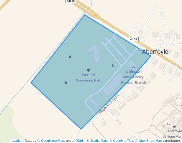 Puslinch Community Park in Puslinch | Map and Routes