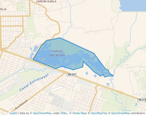 Parque das Águas in Pinhais | Map and Routes