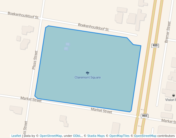 Claremont Square in Pretoria | Map and Routes