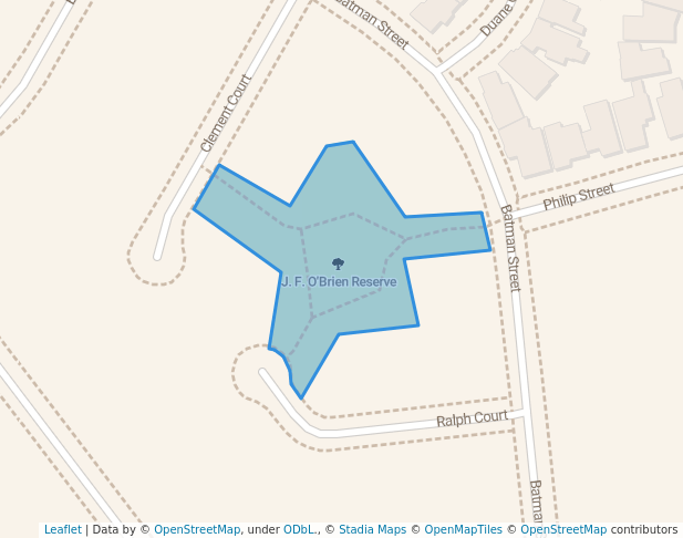 J. F. O'Brien Reserve in Altona Meadows | Map and Routes