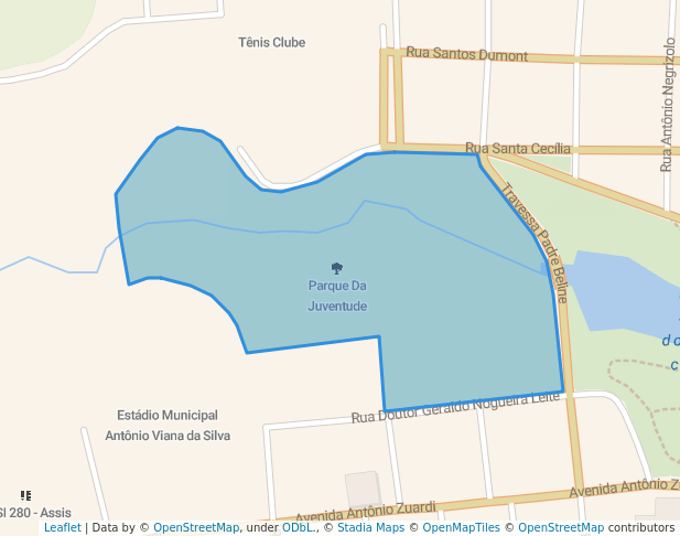 Parque Da Juventude in Assis | Map and Routes