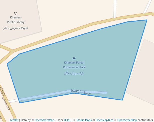 Khamam Forest Commander Park in Khomam | Map and Routes