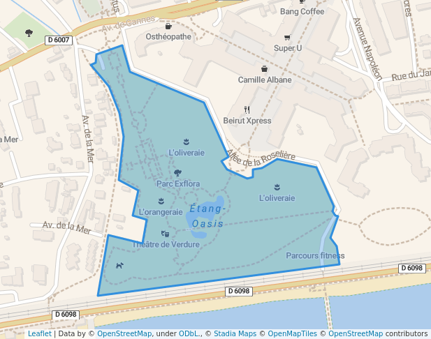 Parc Exflora in Antibes | Map and Routes