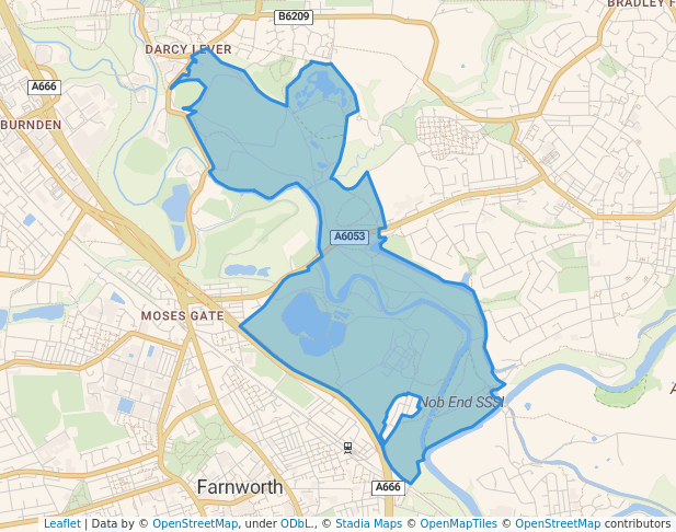 Moses Gate Country Park in Little Lever | Map and Routes