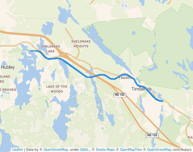 Beechville Lakeside Timberlea Trail Park in Timberlea | Map and Routes