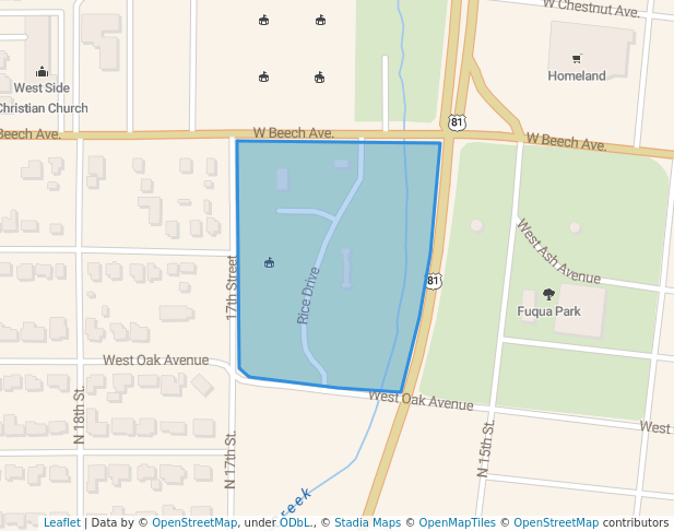 Fuqua Park in Duncan | Map and Routes