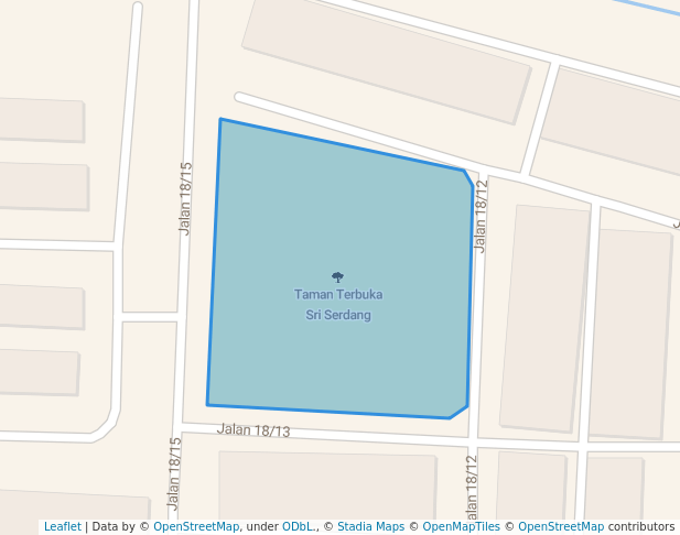 Taman Terbuka Sri Serdang in Seri Kembangan | Map and Routes