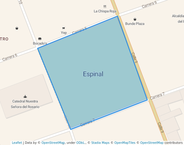 Parque Simón Bolívar in Espinal | Map and Routes