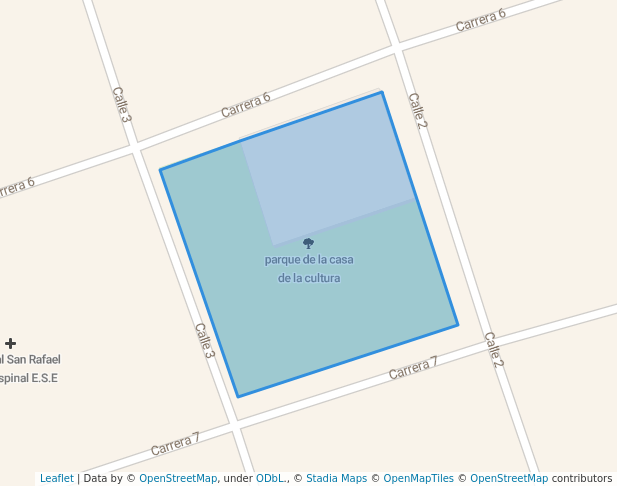 parque de la casa de la cultura in Espinal | Map and Routes