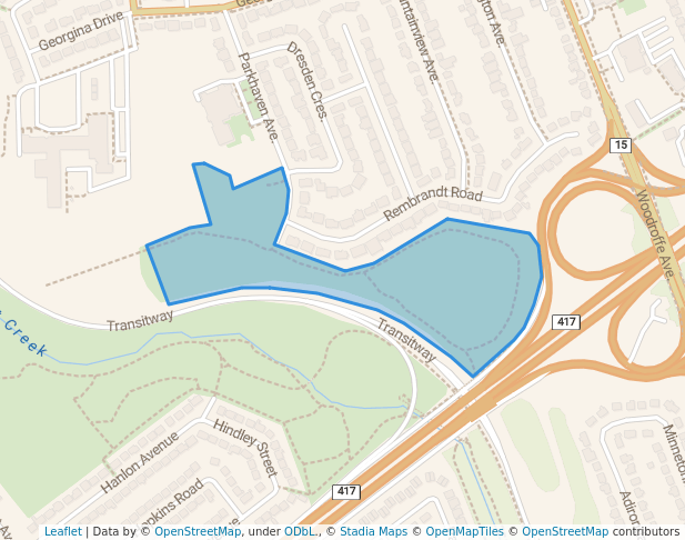 Whitehaven / George C. Brown Park in Ottawa | Map and Routes