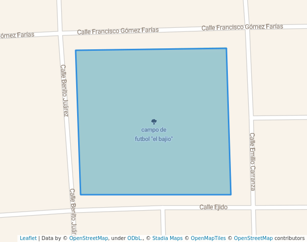 campo de futbol "el bajio" in Nava | Map and Routes