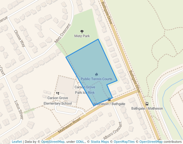 Carson Grove Park in Ottawa | Map and Routes