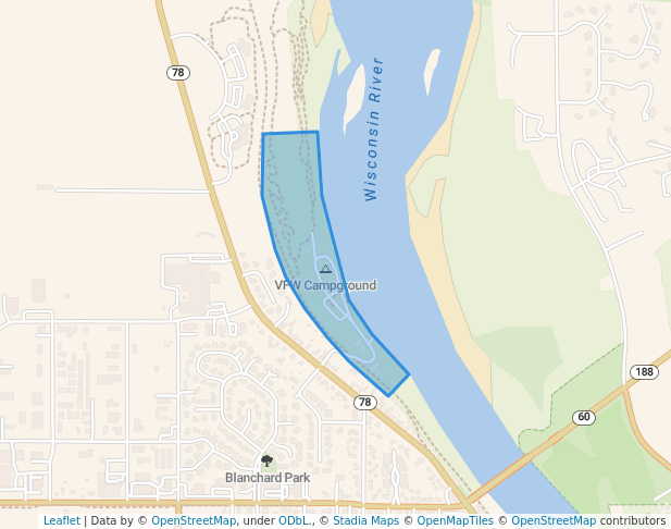 VFW Park in Prairie du Sac | Map and Routes