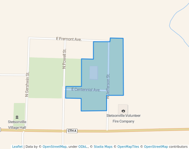 Centennial Community Center Grounds in Stetsonville | Map and Routes
