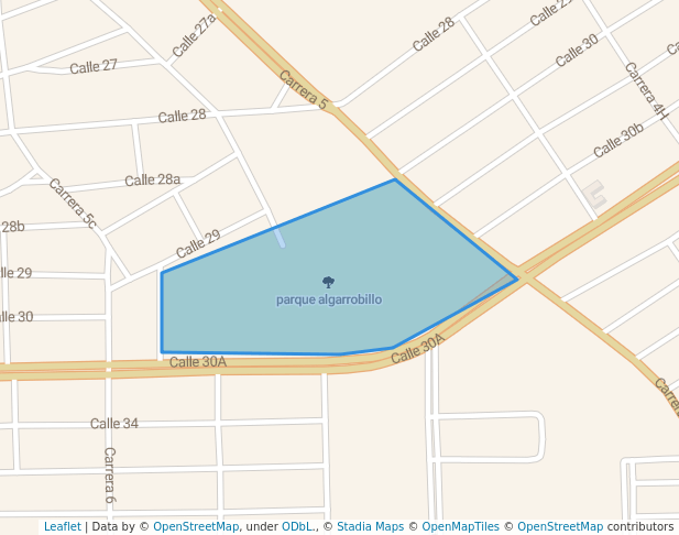 parque algarrobillo in Valledupar | Map and Routes