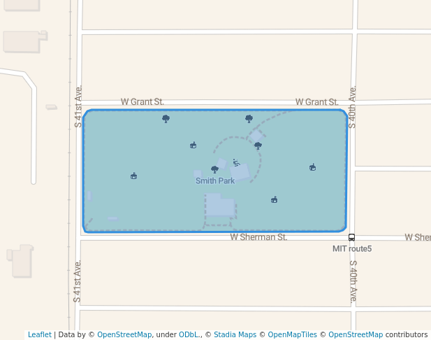 Smith Park in Phoenix | Map and Routes