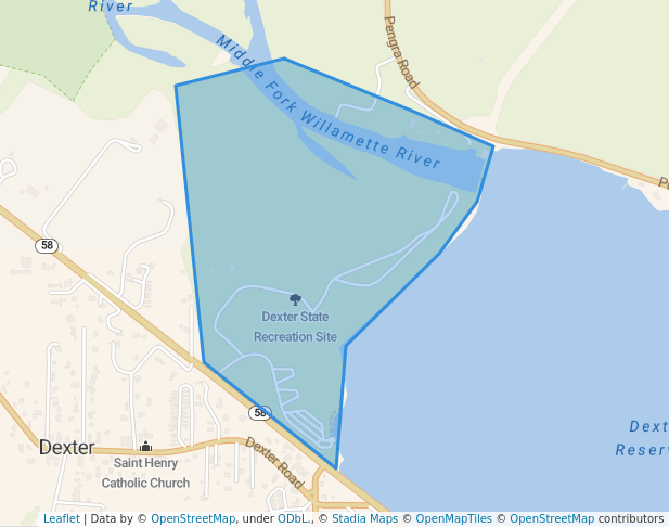 Dexter State Recreation Site in Dexter | Map and Routes