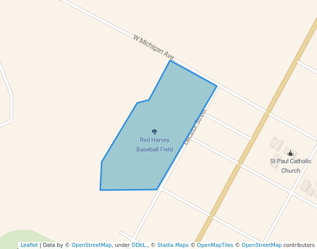 Red Harvey Baseball Field in Electra | Map and Routes