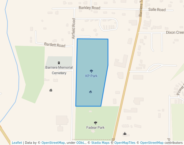 KP Park in Barrière | Map and Routes