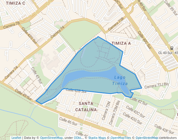 Parque Metropolitano Timiza in Bogotá | Map and Routes