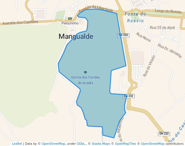 Quinta dos Condes de Anadia in Mangualde | Map and Routes