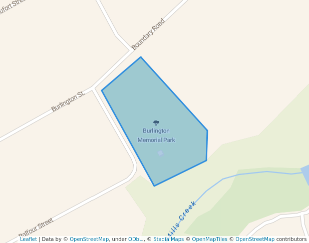 Burlington Memorial Park in Northmead | Map and Routes